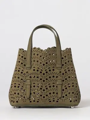 Alaïa Alaia Mina Perforated Nubuck Handbag With Removable Pouch - Multicolor