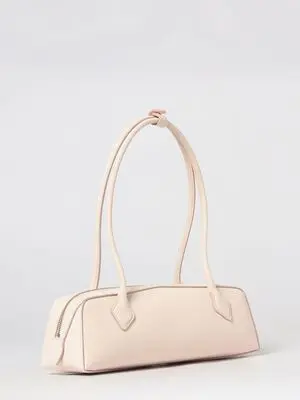 Alaïa Alaia Medium Le Teckel Calfskin Leather And Nubuck Shoulder Bag - Pink