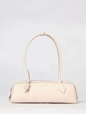 Alaïa AlaiA Women Alaia Medium Le Teckel Calfskin Leather And Nubuck Shoulder Bag Pink