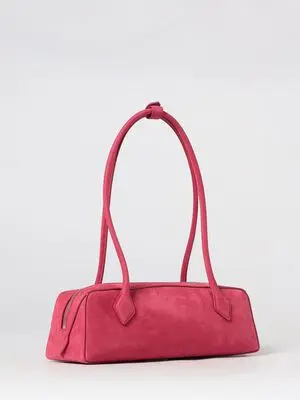 Alaïa Alaia Medium Le Teckel Calfskin Leather And Nubuck Shoulder Bag - Red