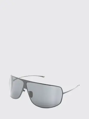Gucci Rectangular Metal Shield Sunglasses With Embossed Logo - Black