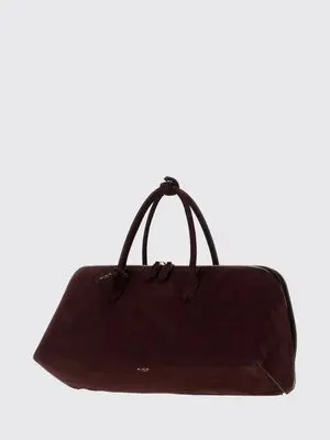 Alaïa Alaia Delta Medium Nubuck Leather Handbag With Double Zip And Shoulder Strap - Red