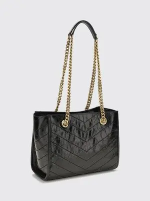 Saint Laurent Niki Bag In Quilted Calfskin With Chevron Pattern