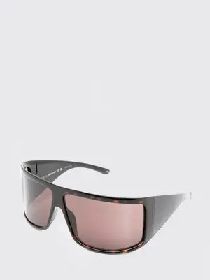 Gucci Rectangular Acetate Shield Sunglasses With Dark Lenses - Brown