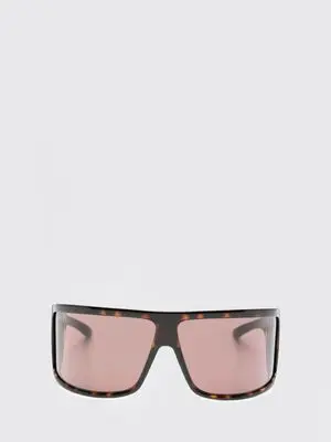 Gucci Rectangular Acetate Shield Sunglasses With Dark Lenses