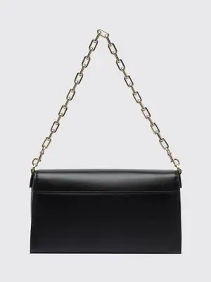 Gucci Horsebit Ristretto Smooth Leather Shoulder Bag With Metal Mesh Handle