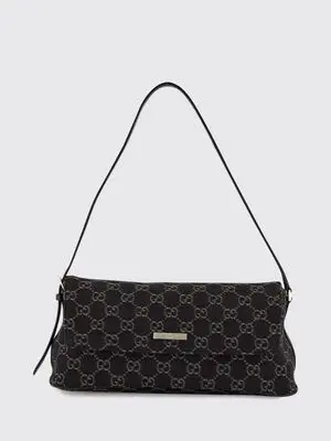 Gucci Madison Denim Shoulder Bag With Gg Monogram And Adjustable Handle