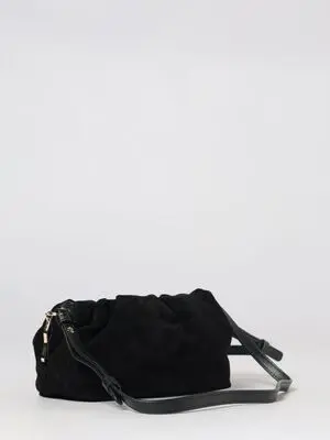 CHRISTIAN LOUBOUTIN Eva Ruched Suede Calfskin Mini Crossbody Bag - Black