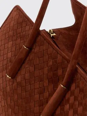 Bottega Veneta Barbara Woven Suede Leather Shoulder Bag