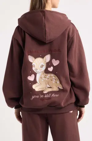 HAPPY CAMP3R Fawn Love Full Zip Hoodie