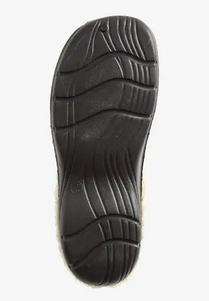 COMFORTVIEW The Fur Lined Slip On Rubber Clog Mule - Black