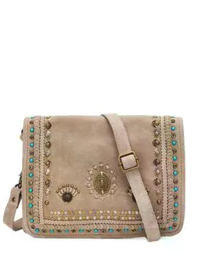 FRAU Stud-embellished Suede Shoulder Bag