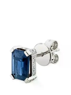 Shay Sapphire And Diamond Stud Earrings - Silver