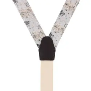 Trafalgar Sparrow's Bounty Treasure Map Silk Button End Suspenders