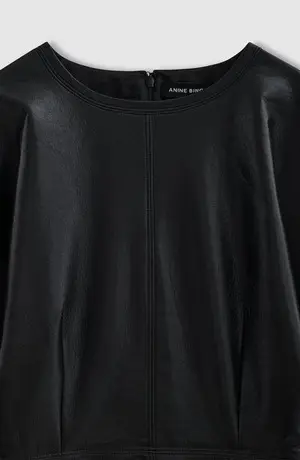 ANINE BING Zelie Recycled Leather Dress