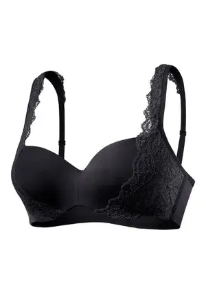 LASCANA Lace Detail Seamless T-shirt Bra