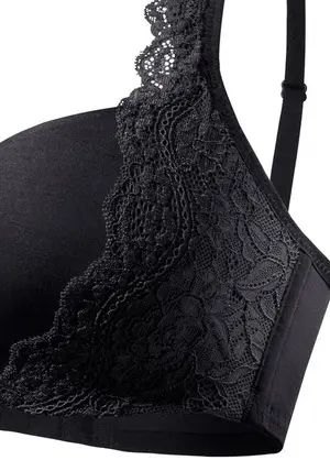 LASCANA Lace Detail Seamless T-shirt Bra