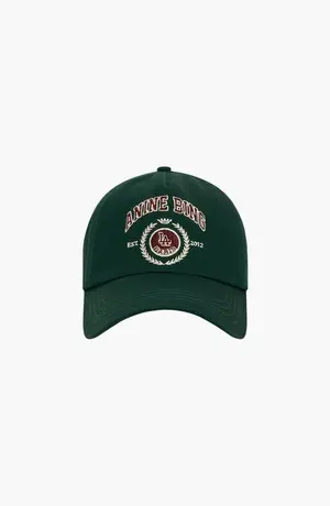 ANINE BING Jeremy Baseball Cap Collegiate - Deep Emerald
