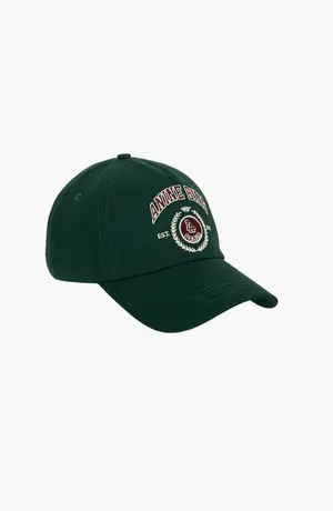 ANINE BING Jeremy Baseball Cap Collegiate - Deep Emerald