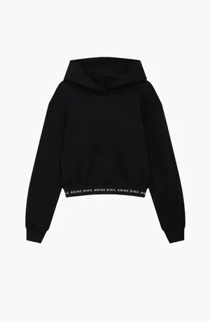 ANINE BING Dany Cropped Hoodie