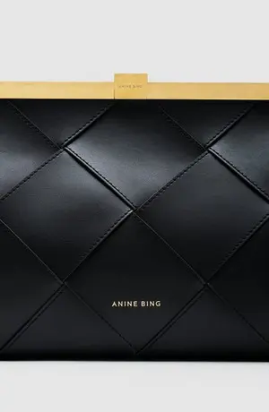 ANINE BING Anine Clutch Braided Leather