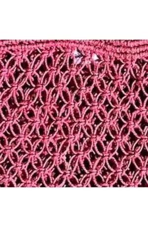 MER ST. BARTH St Jean Jute Beach Tote "bonjour - Pink