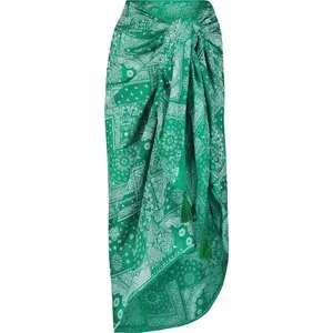 MER ST. BARTH Cotton Saline Pareo - Green