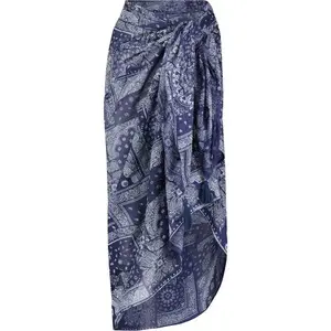 MER ST. BARTH Cotton Saline Pareo - Navy