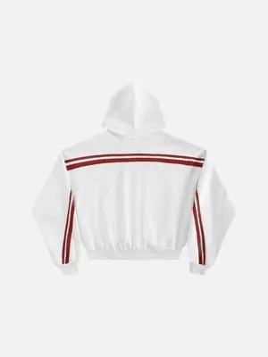 AELFRIC EDEN Boxy Contrast Zip Up Hoodie - Grey