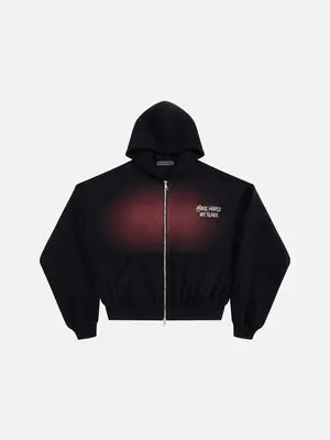 AELFRIC EDEN Boxy Rhinestone Zip Up Hoodie