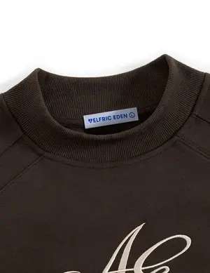 AELFRIC EDEN Mock Neck Logo Embroidered Sweatshirt