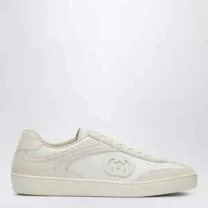 Gucci Sneakers With Gg Cross In Leather And Mesh - White