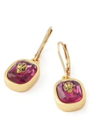 Kurt Geiger Eagle Stone Drop Earrings - Pink