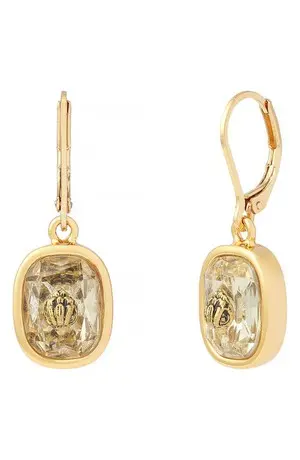 Kurt Geiger Eagle Stone Drop Earrings Yellow