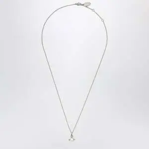 VIVIENNE WESTWOOD Balbina Necklace With Orb Logo And Pearl - Silver