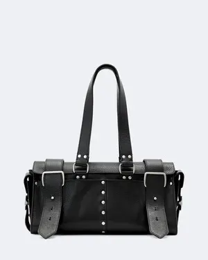 ALLSAINTS Stud Leather Grab Bag - Black