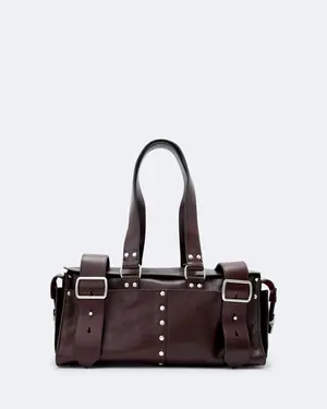 ALLSAINTS Stud Leather Grab Bag - Red