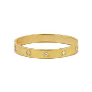 SHYMI Round Stone Bangle - Gold