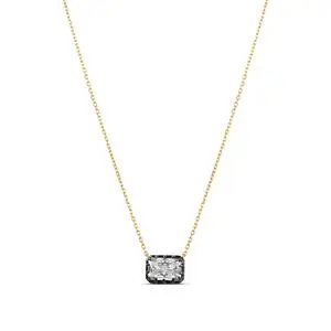 SHYMI Black Rhodium Emerald Necklace - Gold