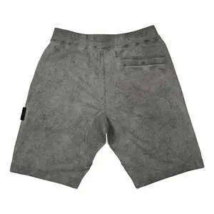 Stone Island Patch Logo Fleece Shorts 'melange Black