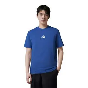 Adidas Essentials 3-stripes Single Jersey Tee 'dark Blue White