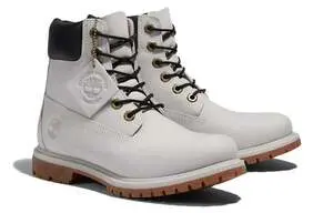 Timberland Premium 6 Inch Waterproof Boots 'light Grey Nubuck