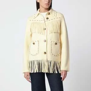 Guest In Residence Butter-colored Western Fringe Jacket - Yellow