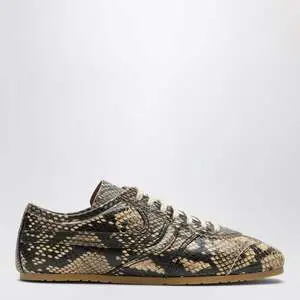 Dries Van Noten Beige Leather Sneakers