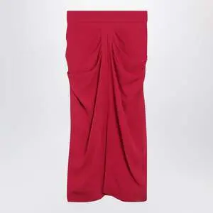 Valentino Garavani Midi Skirt With Ruched Detail - Red