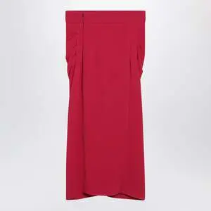 Valentino Garavani Midi Skirt With Ruched Detail - Red