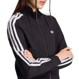 Adidas Knitted Firebird Track Top Asia Sizing 'black White