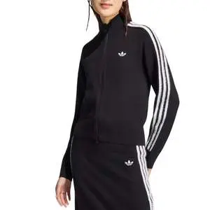 Adidas Knitted Firebird Track Top Asia Sizing 'black White