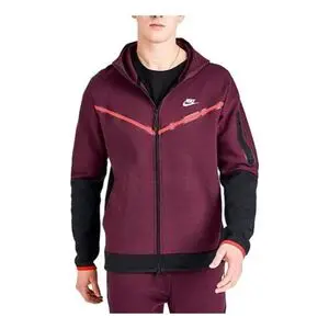 Nike Tech Fleece Full-zip Hoodie 'dark Beetroot Black Phantom