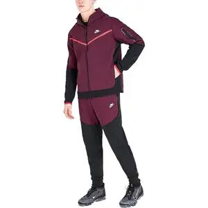Nike Tech Fleece Full-zip Hoodie 'dark Beetroot Black Phantom
